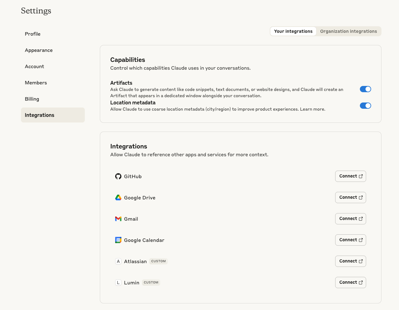 Integrating Lumin with Claude
